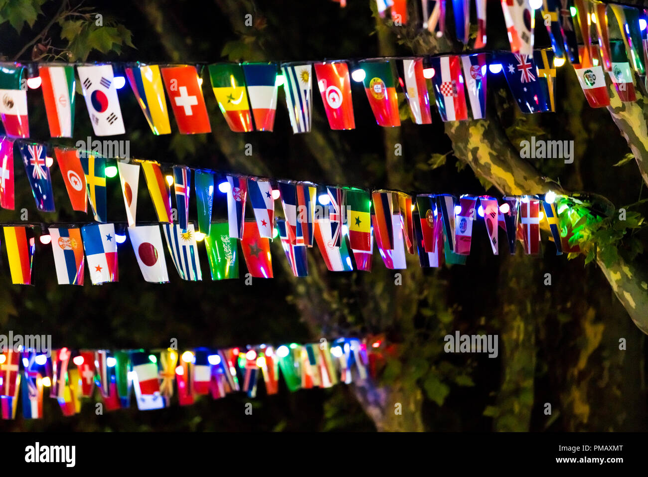 flags waving on wind Stock Photo - Alamy
