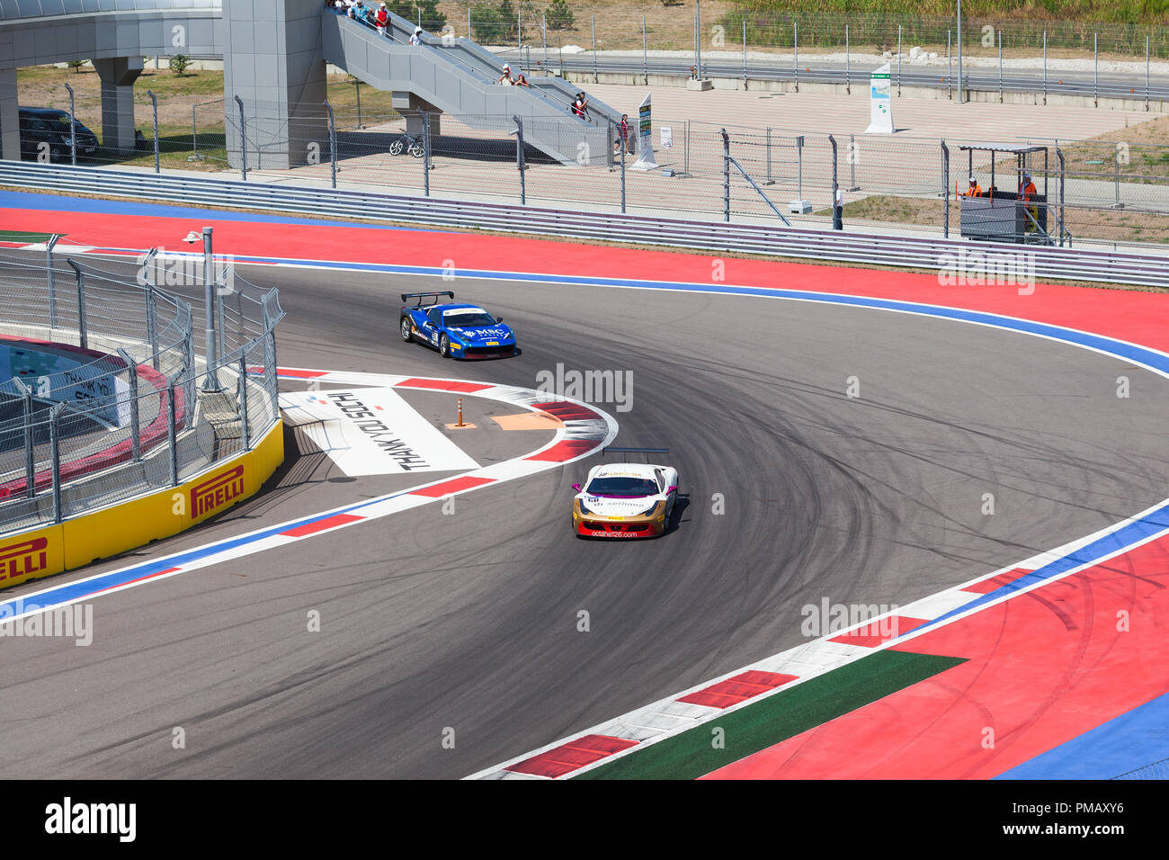 SOCHI , RUSSIA - JULY 31, 2016; Races of the high speed car on the ...