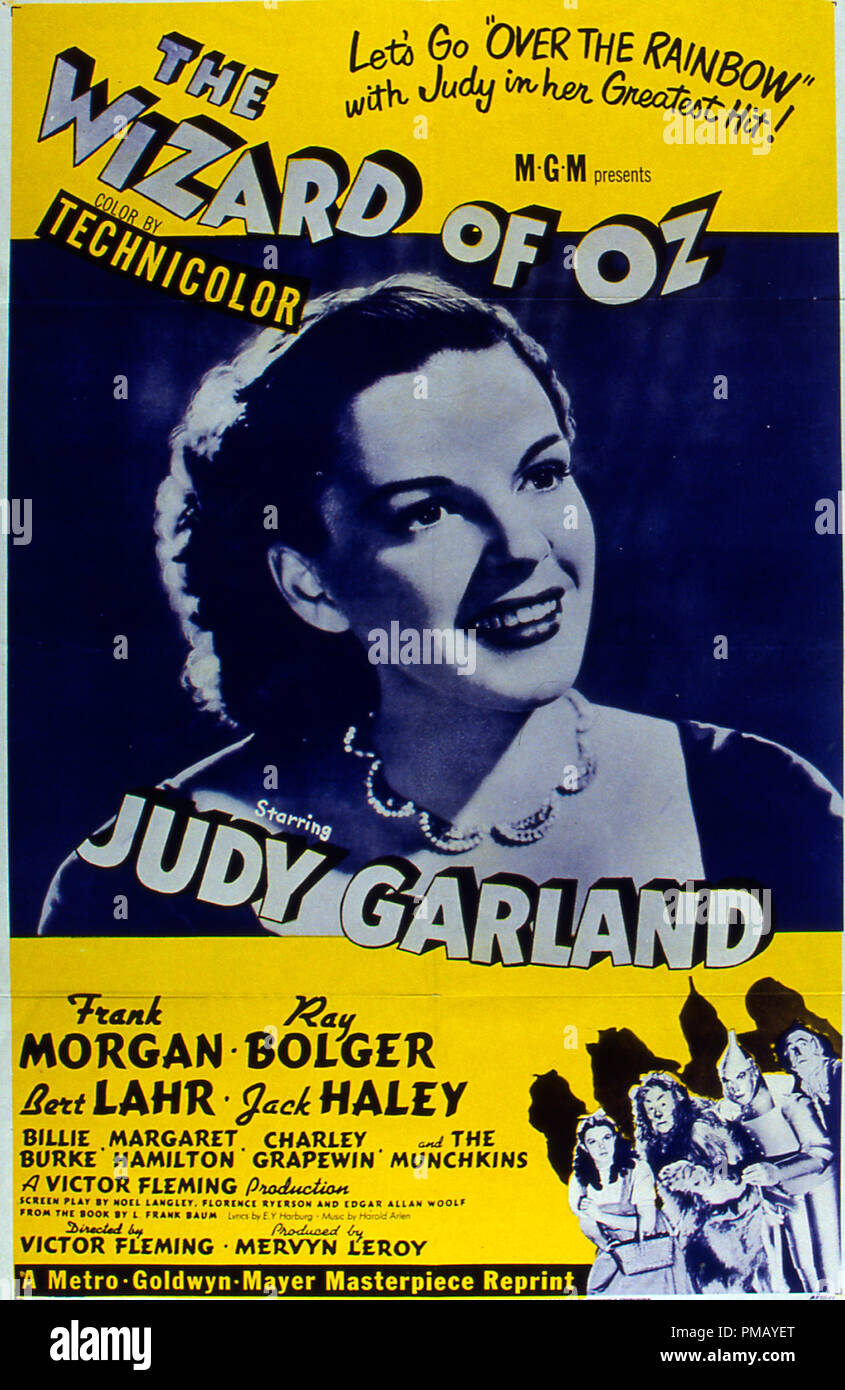 Judy Garland, "The Wizard of Oz", 1939 MGM Poster File Reference ...