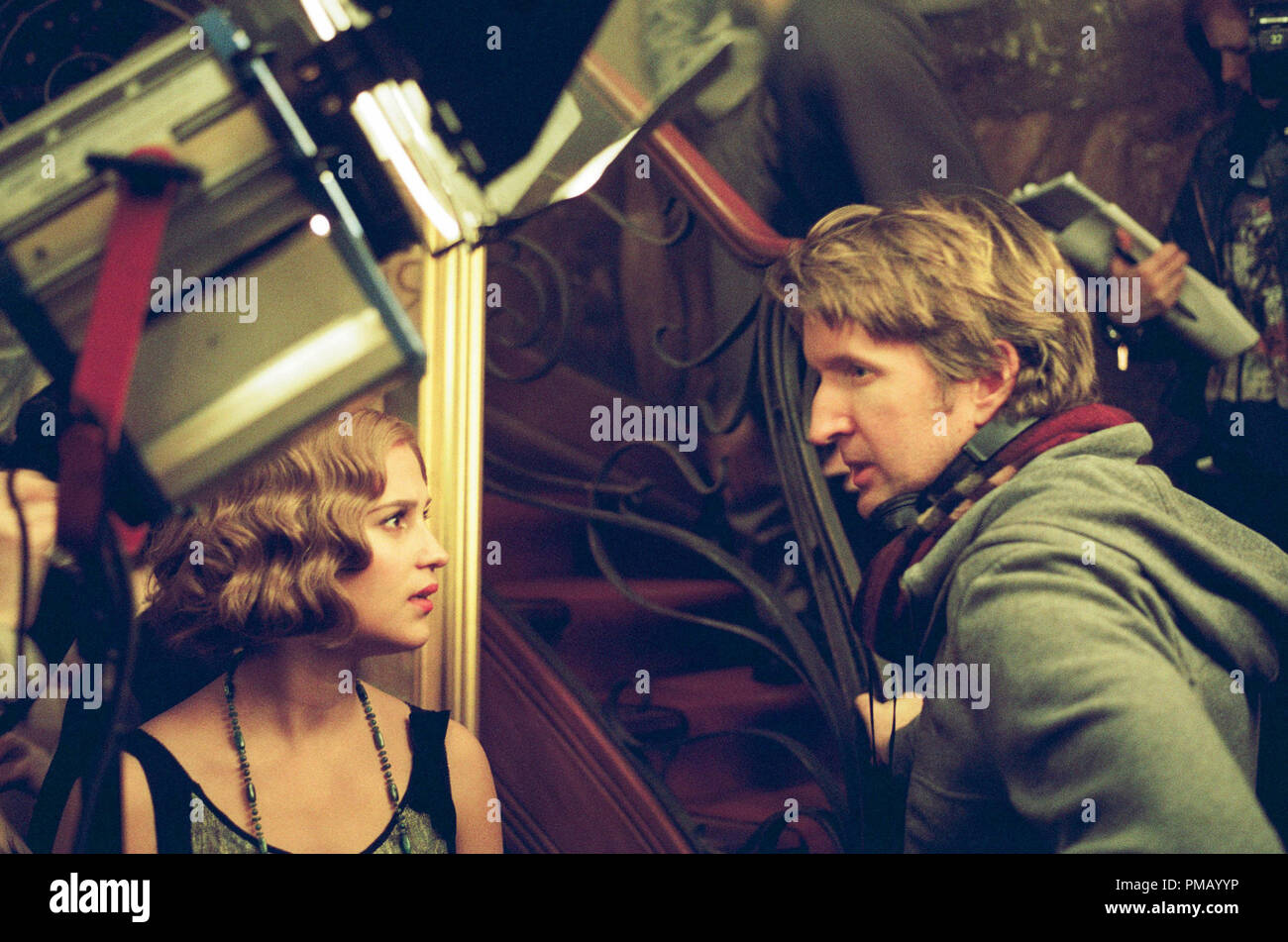 Actress Alicia Vikander (left) and director Tom Hooper (right) on the ...