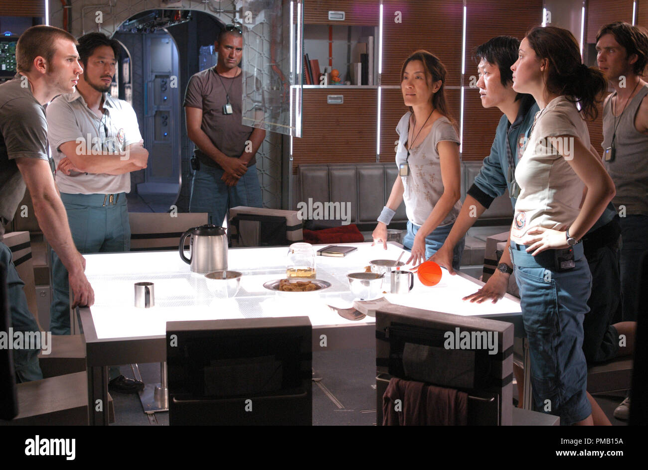 From left: Chris Evans, Hiroyuki Sanada, Cliff Curtis, Michelle Yeoh ...