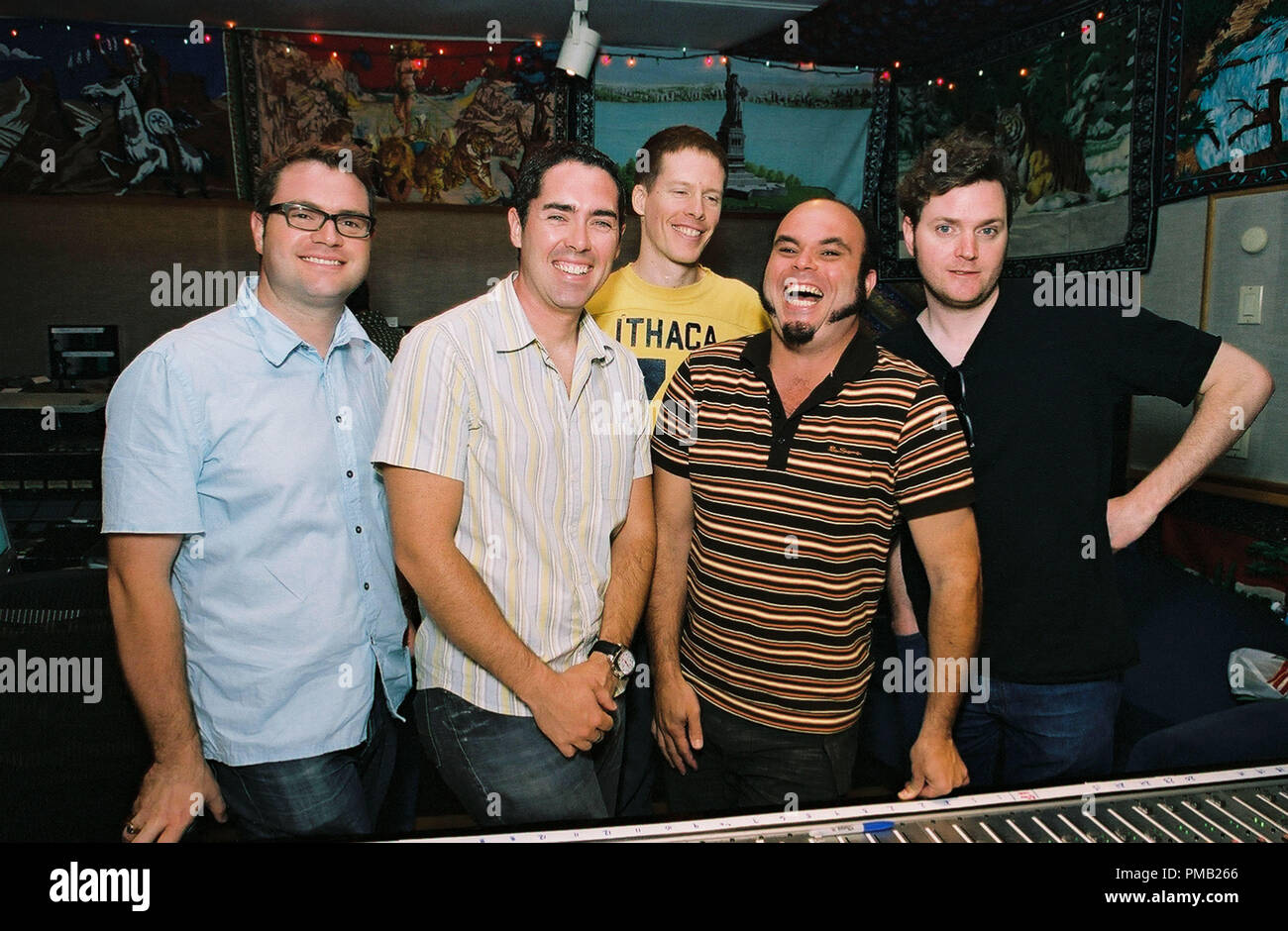 BTS: Left to right: STEVEN PAGE, ED ROBERTSON, JIM CREEGGAN, TYLER ...