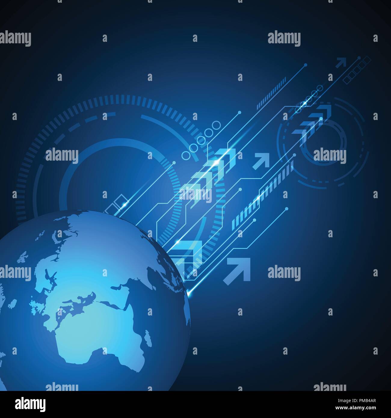 Vector abstract background technology innovation of the future world ...