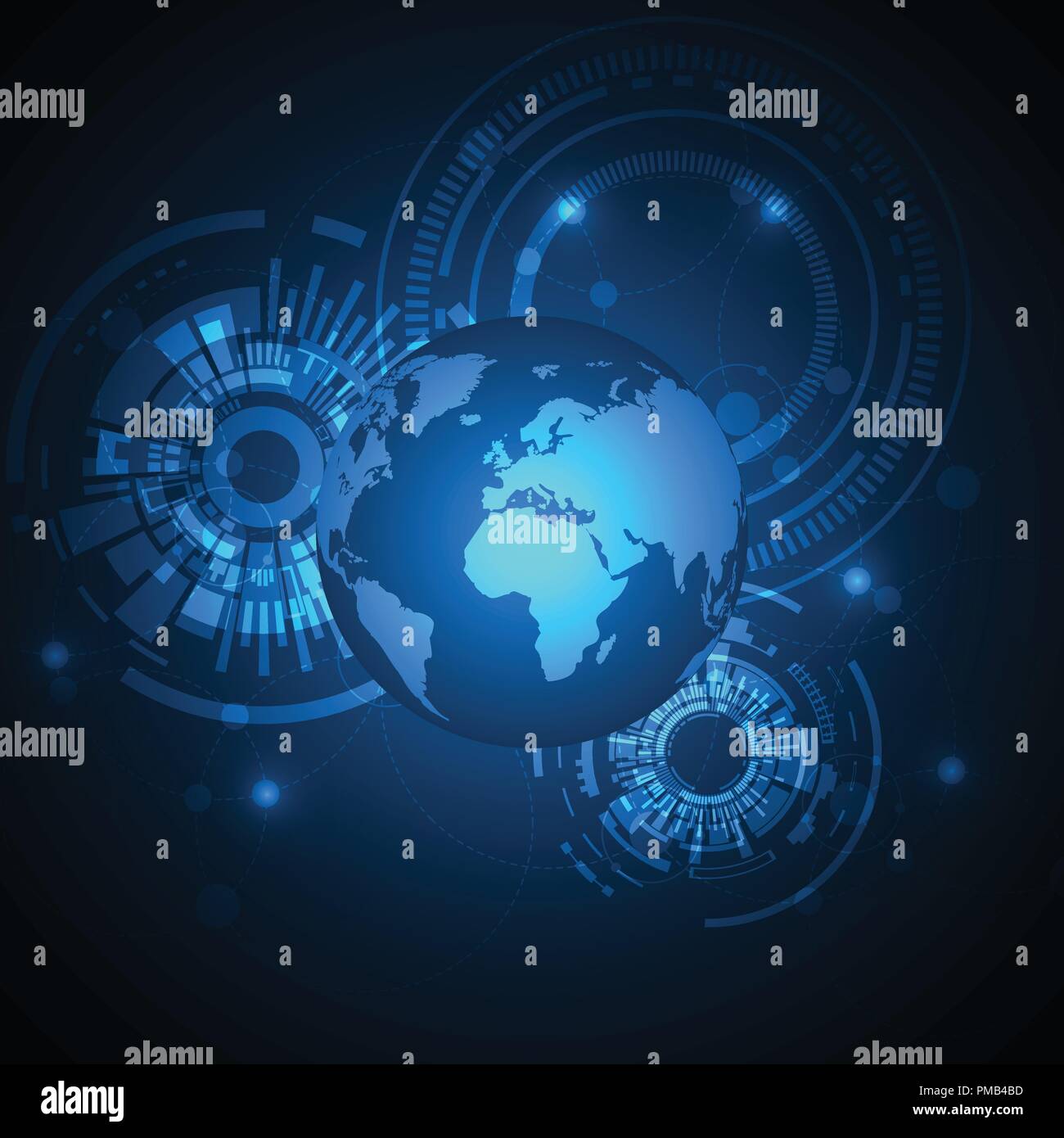 Vector abstract background technology innovation of the future world ...