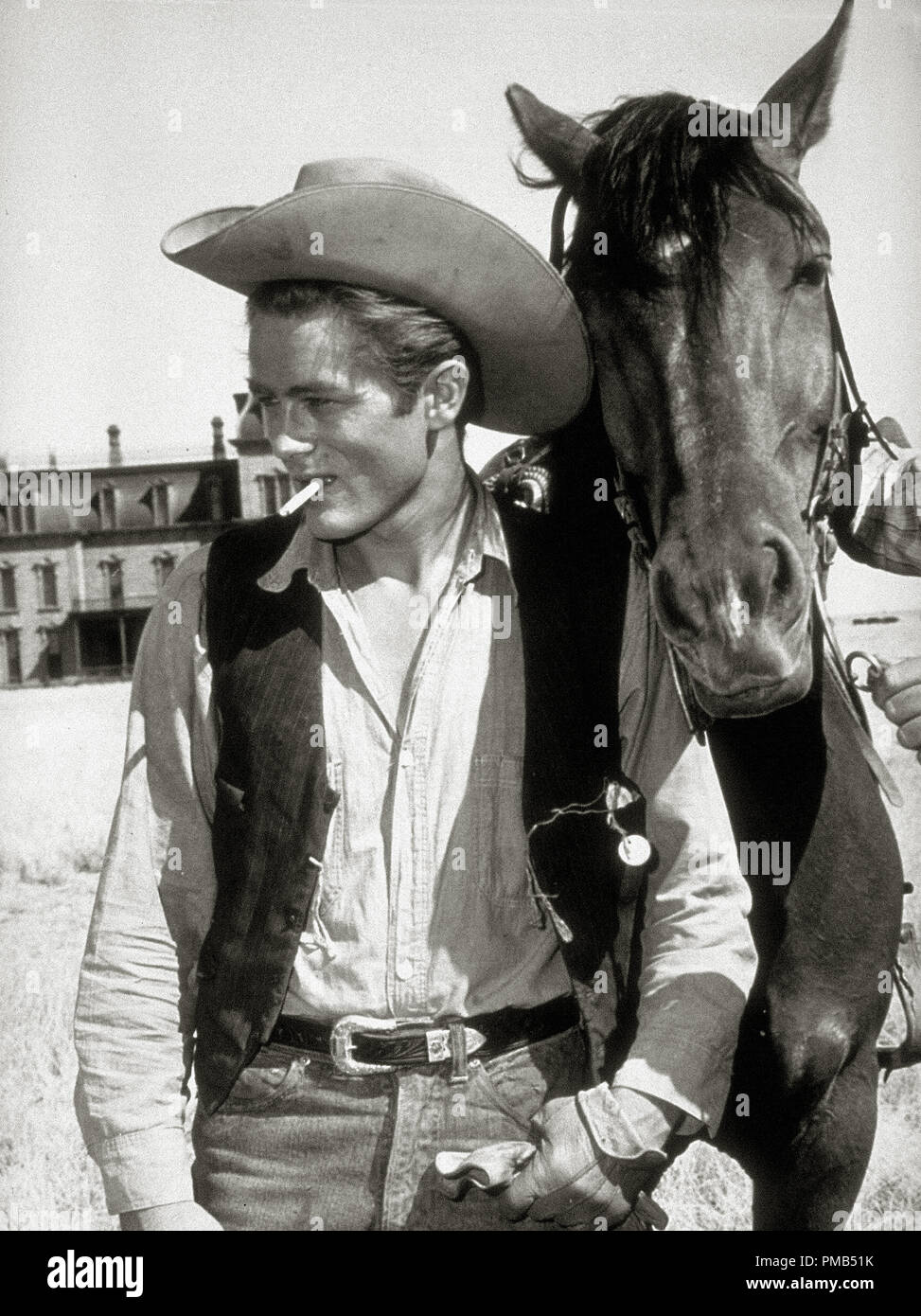 Publicity Still of James Dean on location during the making of "Giant ...