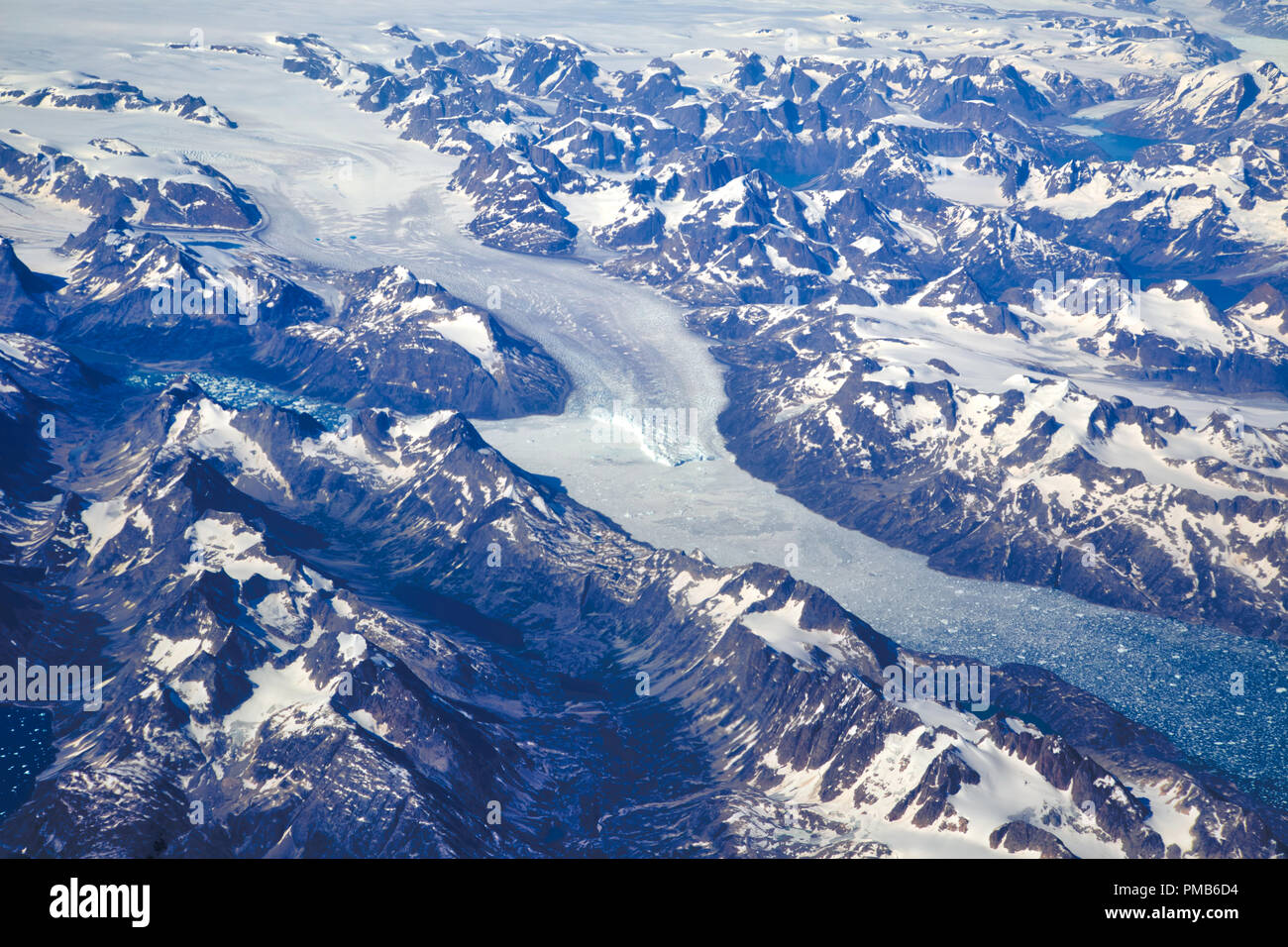 Aerial view of scenic Greenland Glaciers and icebergs Stock Photo - Alamy