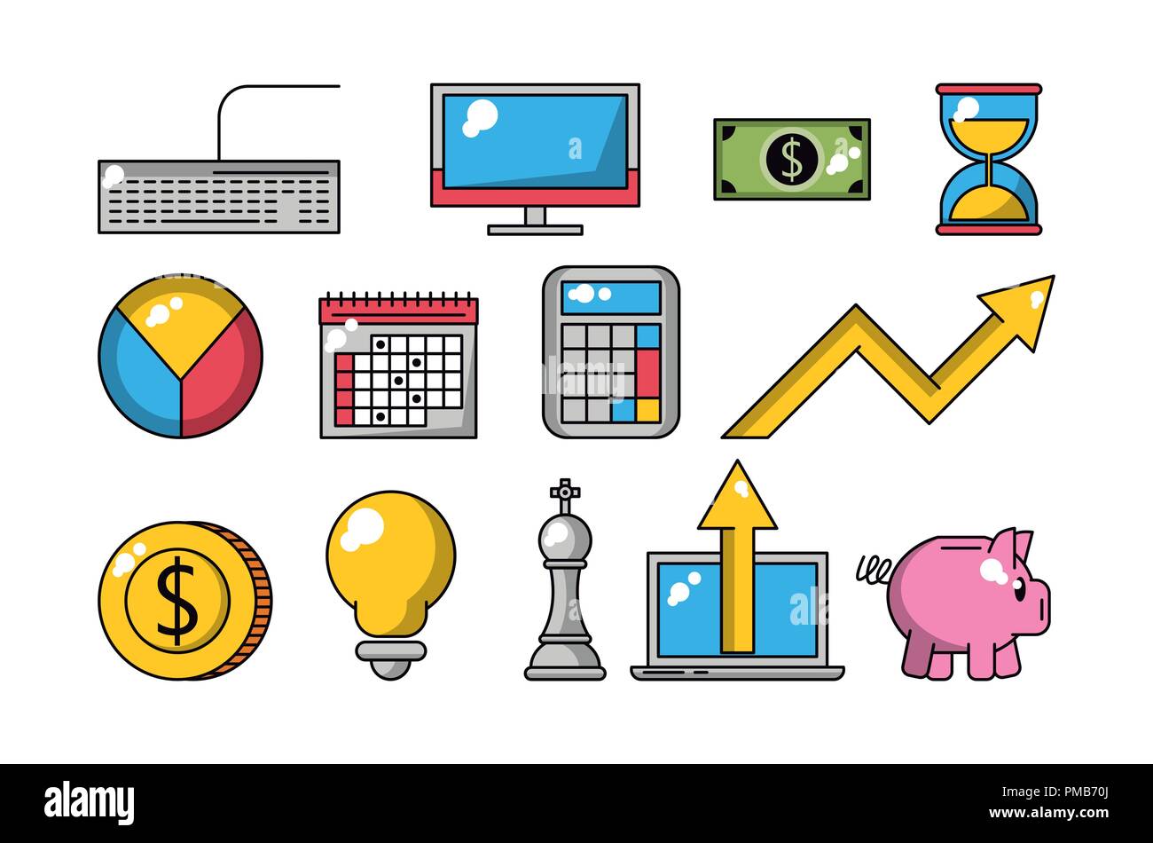 Set of business and technology icons Stock Vector Image & Art - Alamy