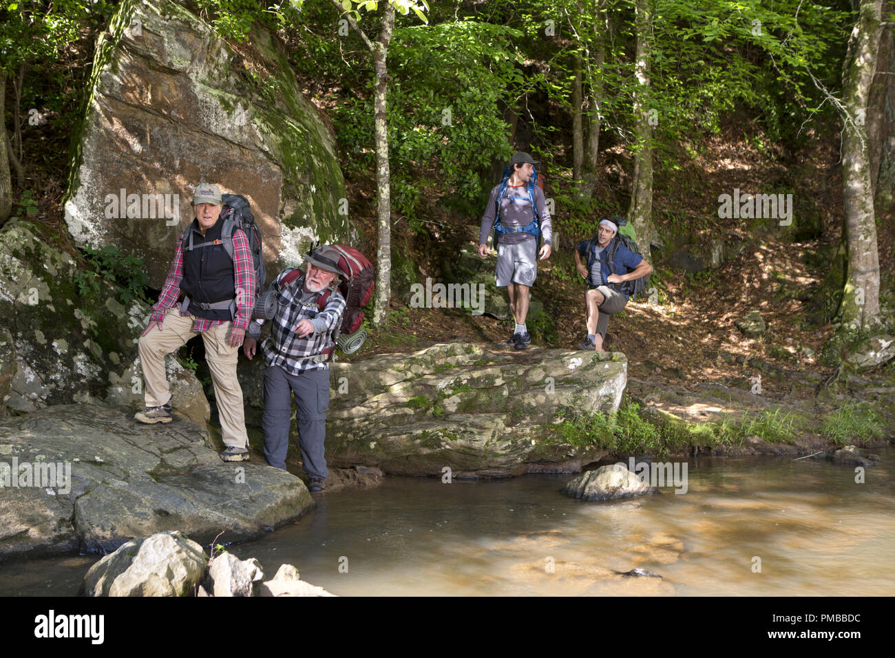 (l to r) Robert Redford stars as Bill Bryson, Nick Nolte as Stephen ...