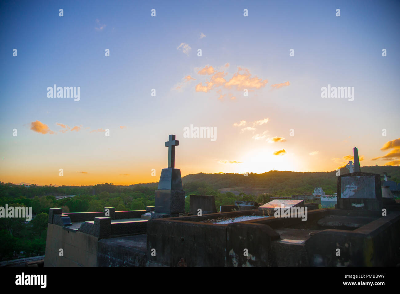 Australian Cemetery around Brisbane city in Queensland, Australia ...