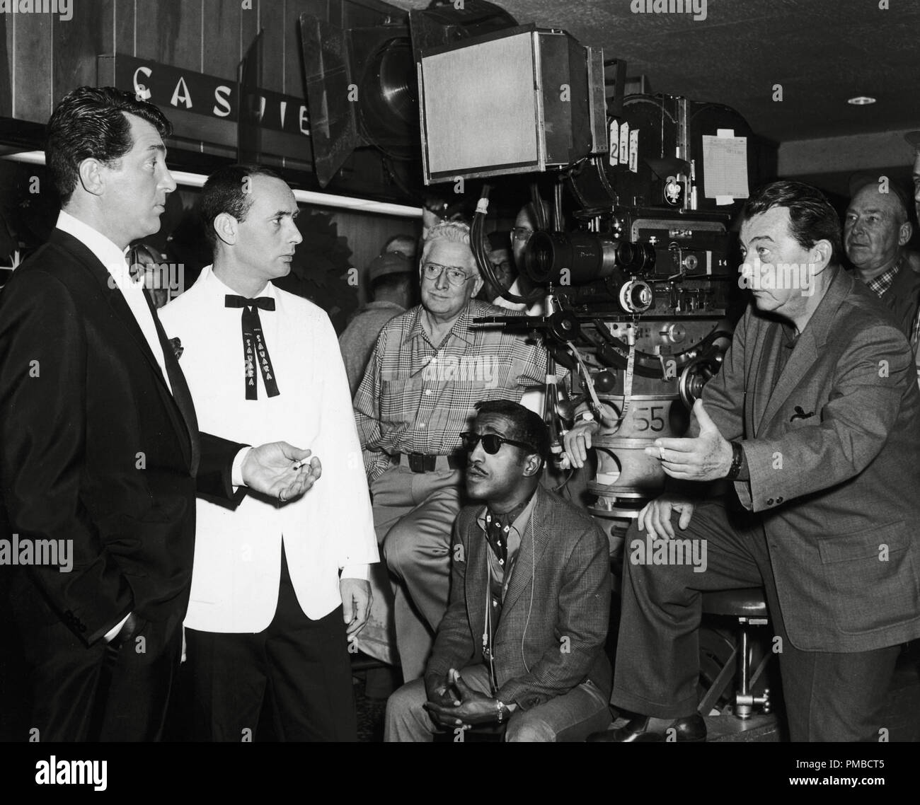 Dean Martin, Joey Bishop, Sammy Davis Jr. and Director Lewis Milestone ...