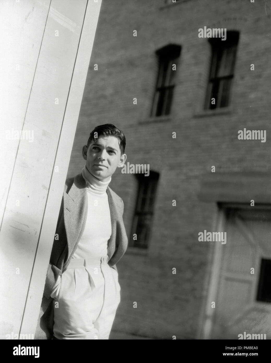 Clark Gable poses outside of a sound stage, circa 1931 File Reference ...
