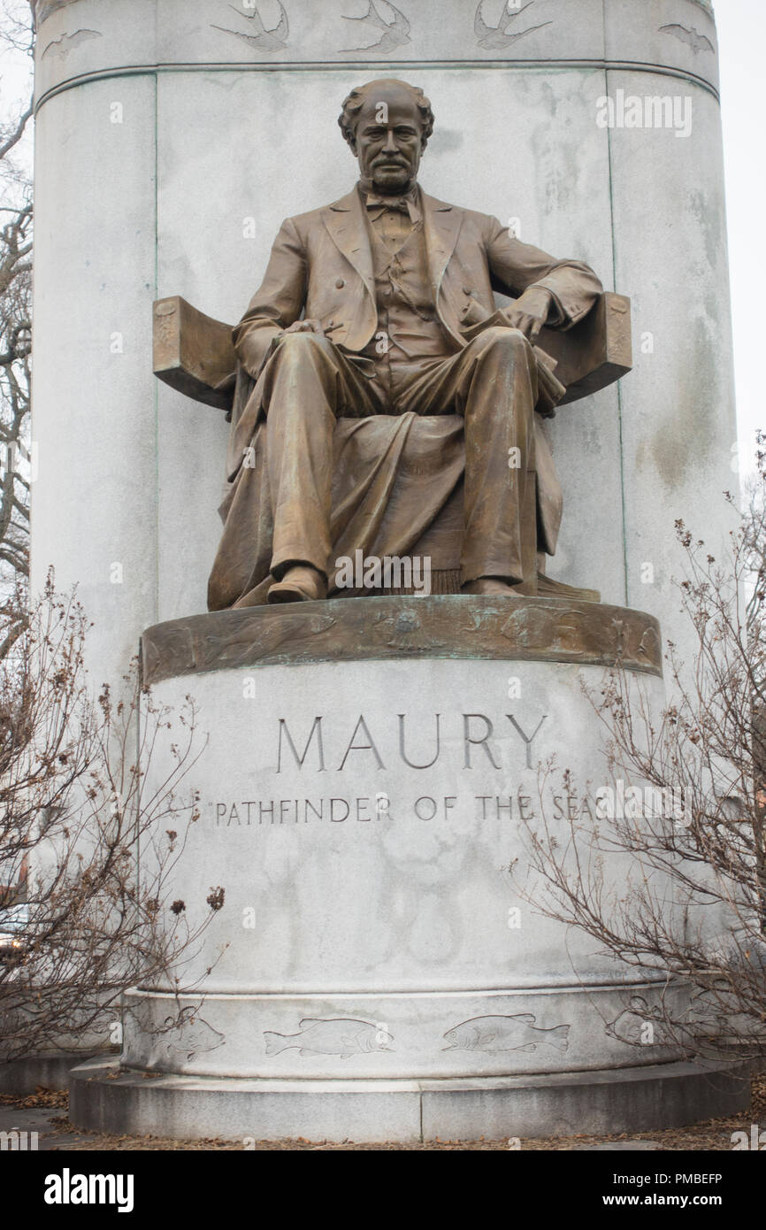 Matthew Fontaine Maury Monument Richmond Virginia Stock Photo - Alamy