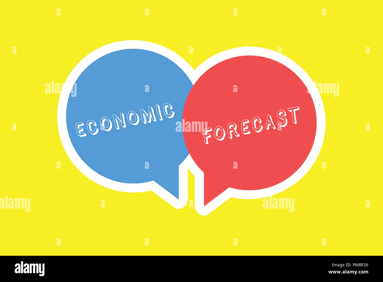 Handwriting text Economic Forecast. Concept meaning Process of making ...