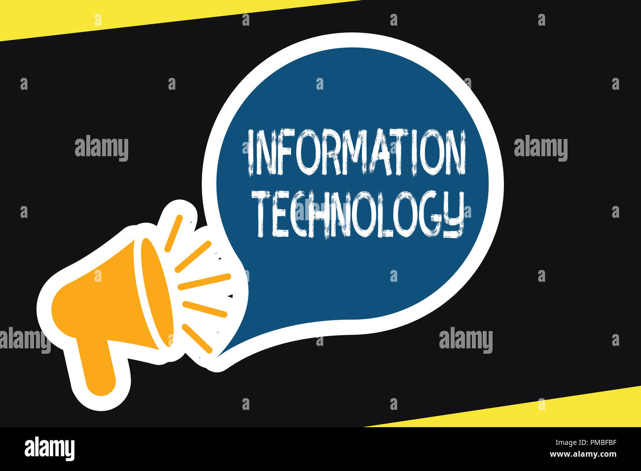 Handwriting Text Information Technology Concept Meaning Use Systems To Store Retrieve Transmit