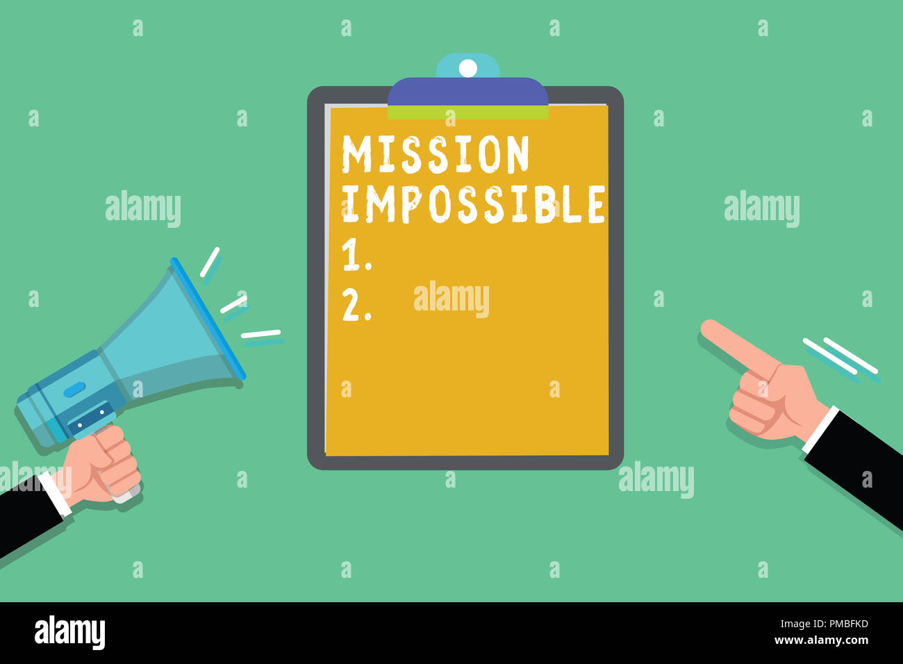 Writing note showing Mission Impossible. Business photo showcasing ... Writing note showing Mission Impossible. Business photo showcasing ...