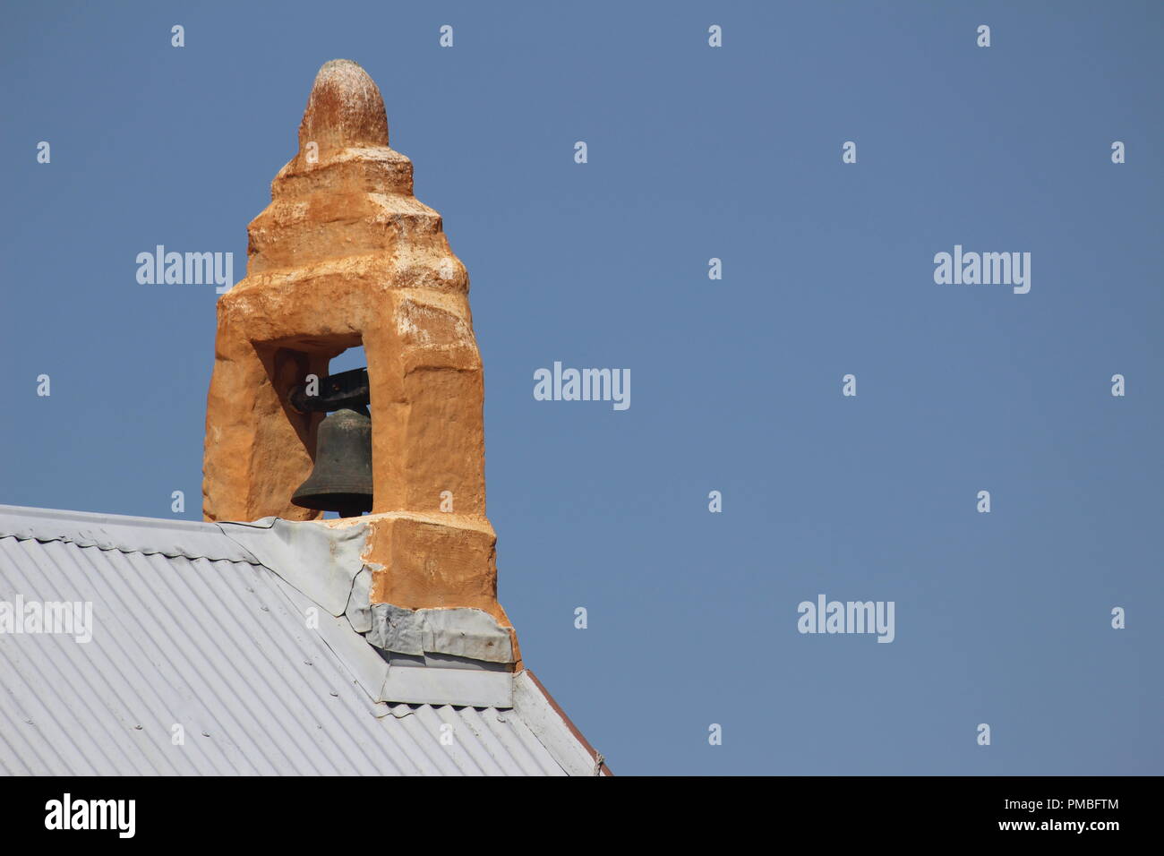 Old bell on the roof of the laundry and amenities building at Lanyon ...