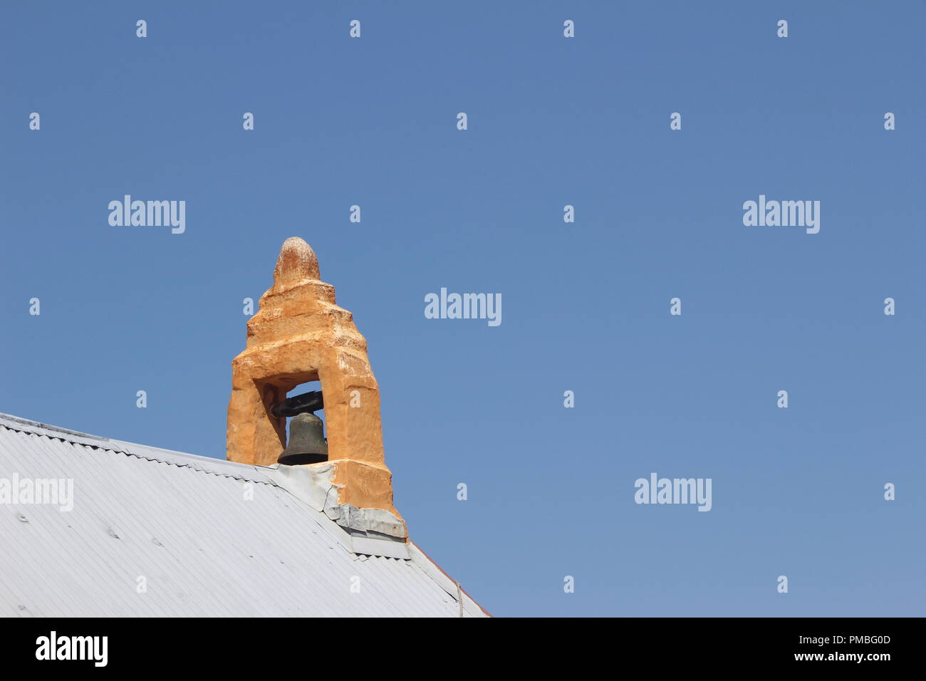 Old bell on the roof of the laundry and amenities building at Lanyon ...