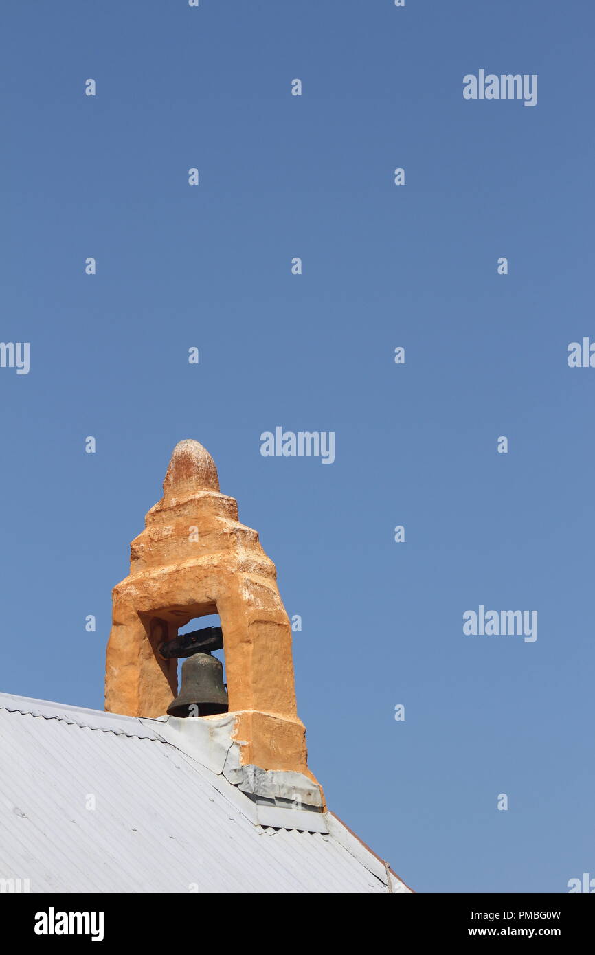 Old bell on the roof of the laundry and amenities building at Lanyon ...