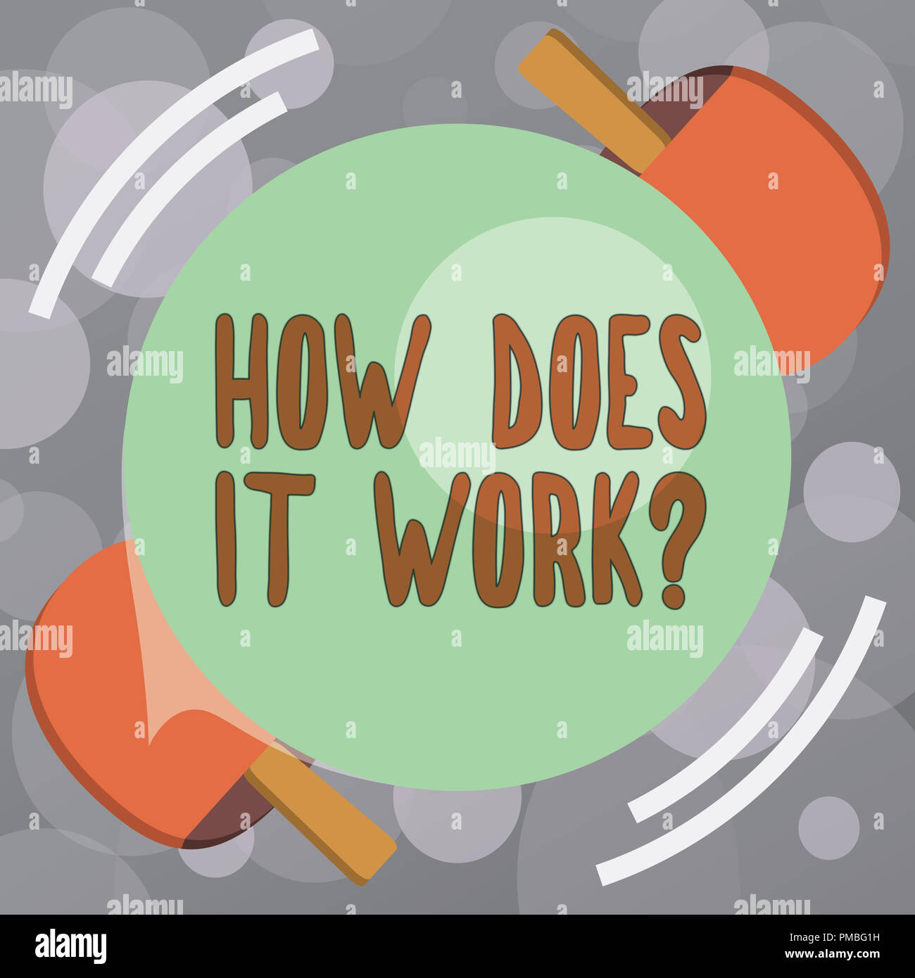 Text sign showing How Does It Work question. Conceptual photo Asking on ...