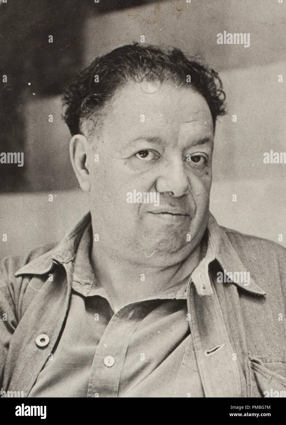 Diego Rivera with a xoloitzcuintle dog in the Blue House, Coyoacan ...