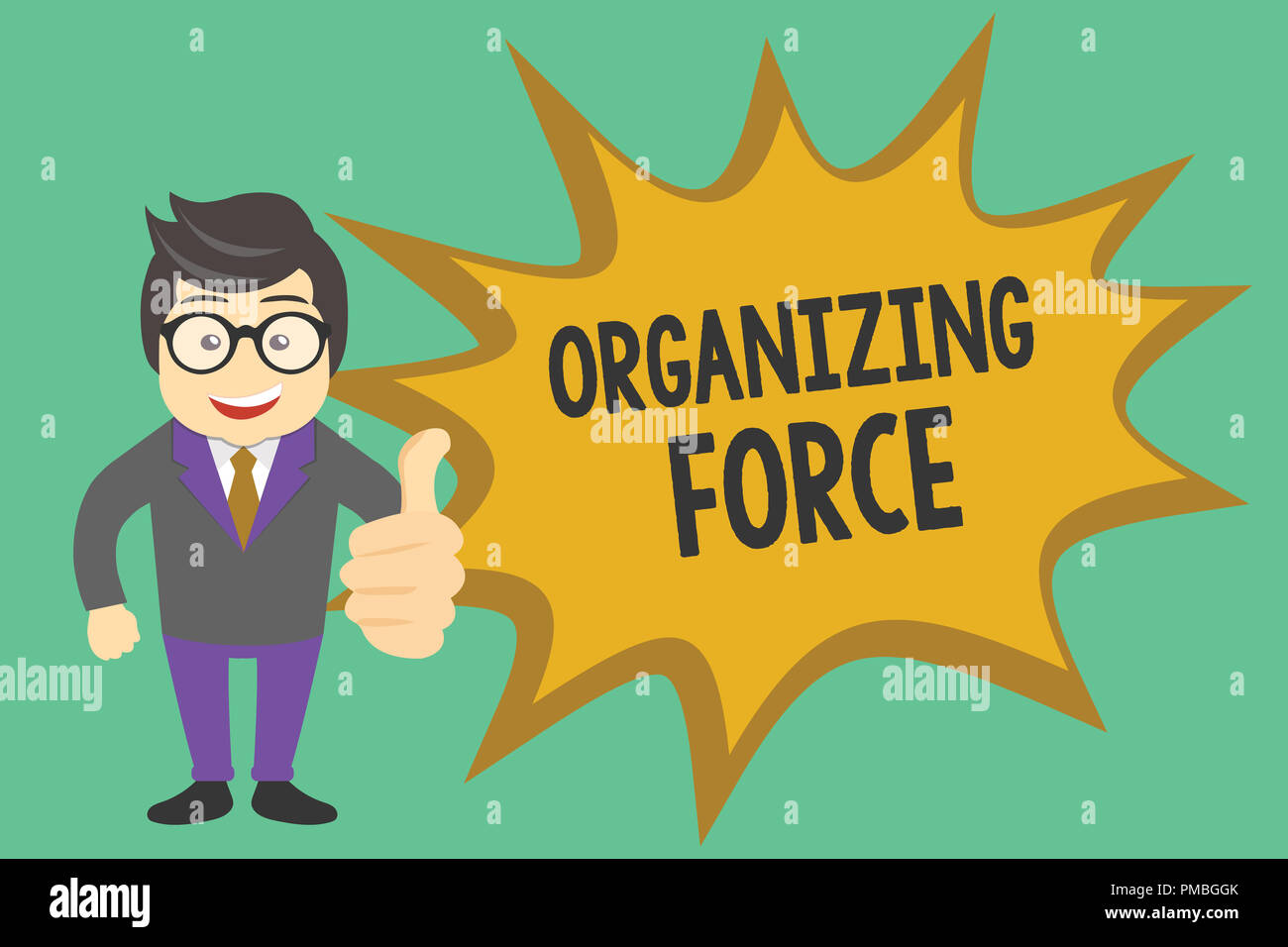 Conceptual hand writing showing Organizing Force. Business photo ...