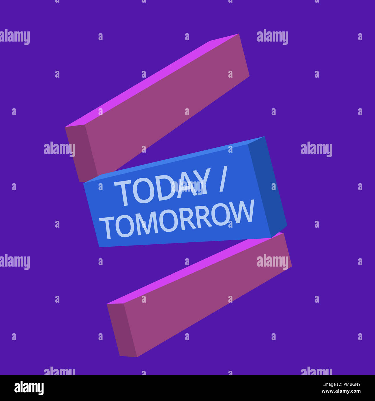 Handwriting text Today Tomorrow. Concept meaning What is happening now ...