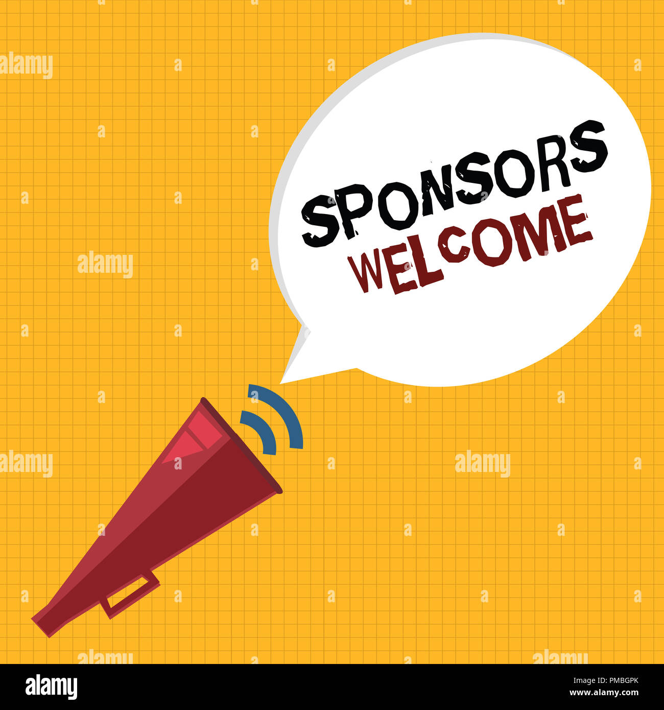 Word writing text Sponsors Welcome. Business concept for announcing ...