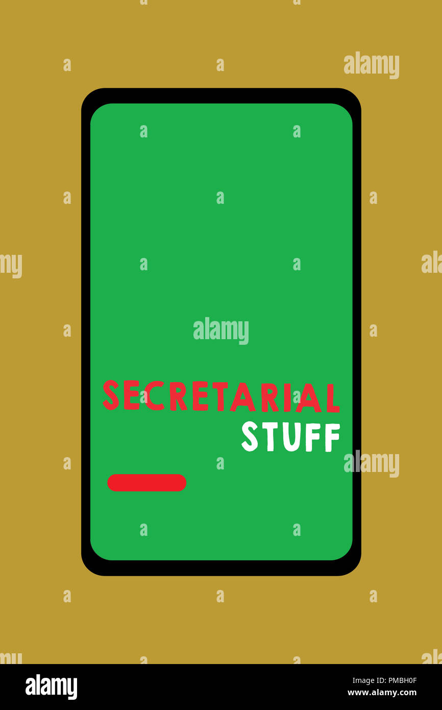 Writing note showing Secretarial Stuff. Business photo showcasing ...