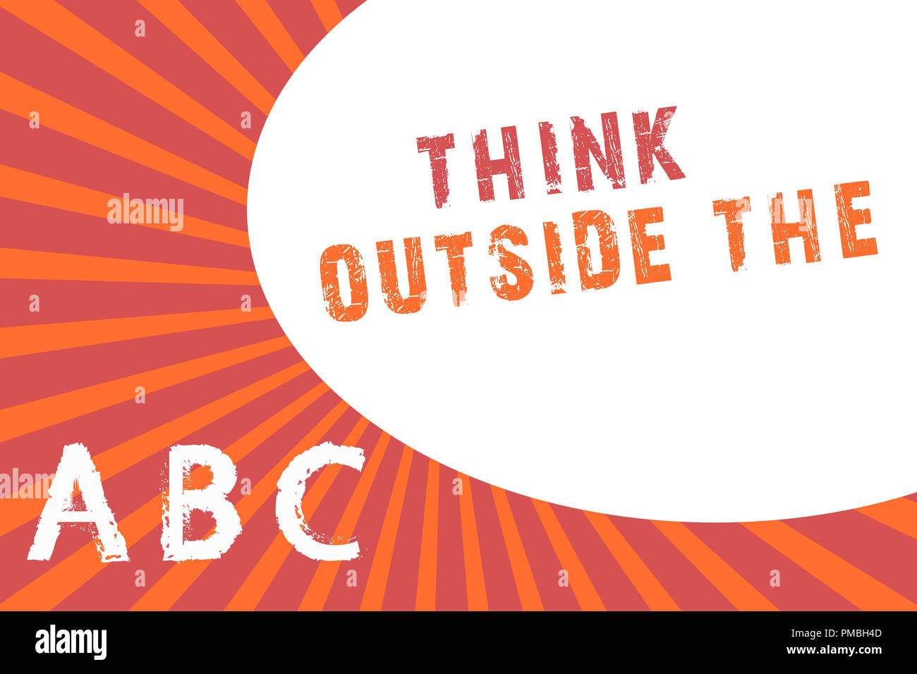 Text sign showing Think Outside The. Conceptual photo Creative Thinking ...