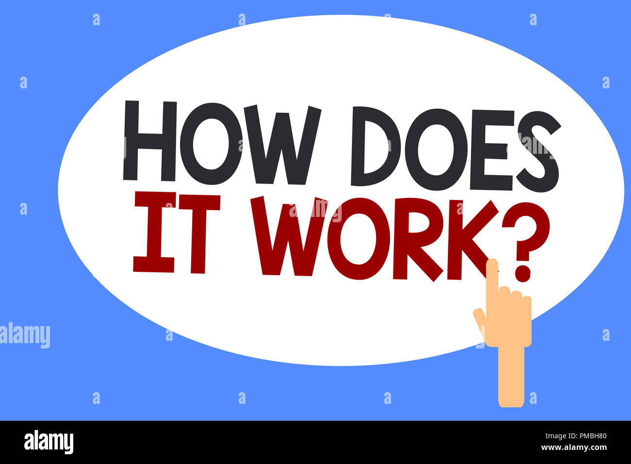 Conceptual hand writing showing How Does It Work question. Business ...