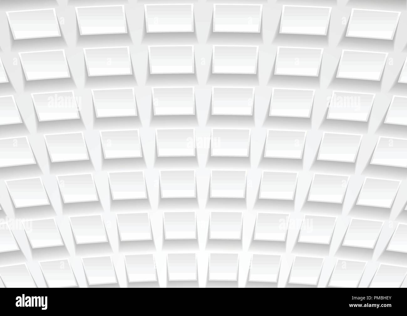 Abstract white tech paper squares background. Geometric corporate ...