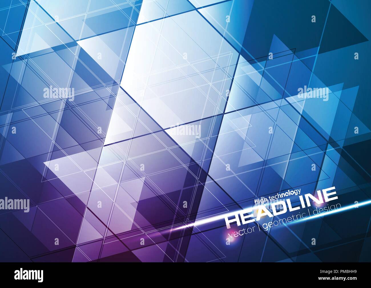 Blue and purple tech modern shiny background. Abstract geometric vector ...