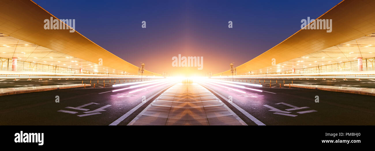 International Airport Terminal T3 night Stock Photo - Alamy