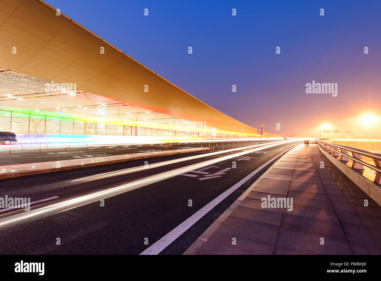 International Airport Terminal T3 night Stock Photo - Alamy