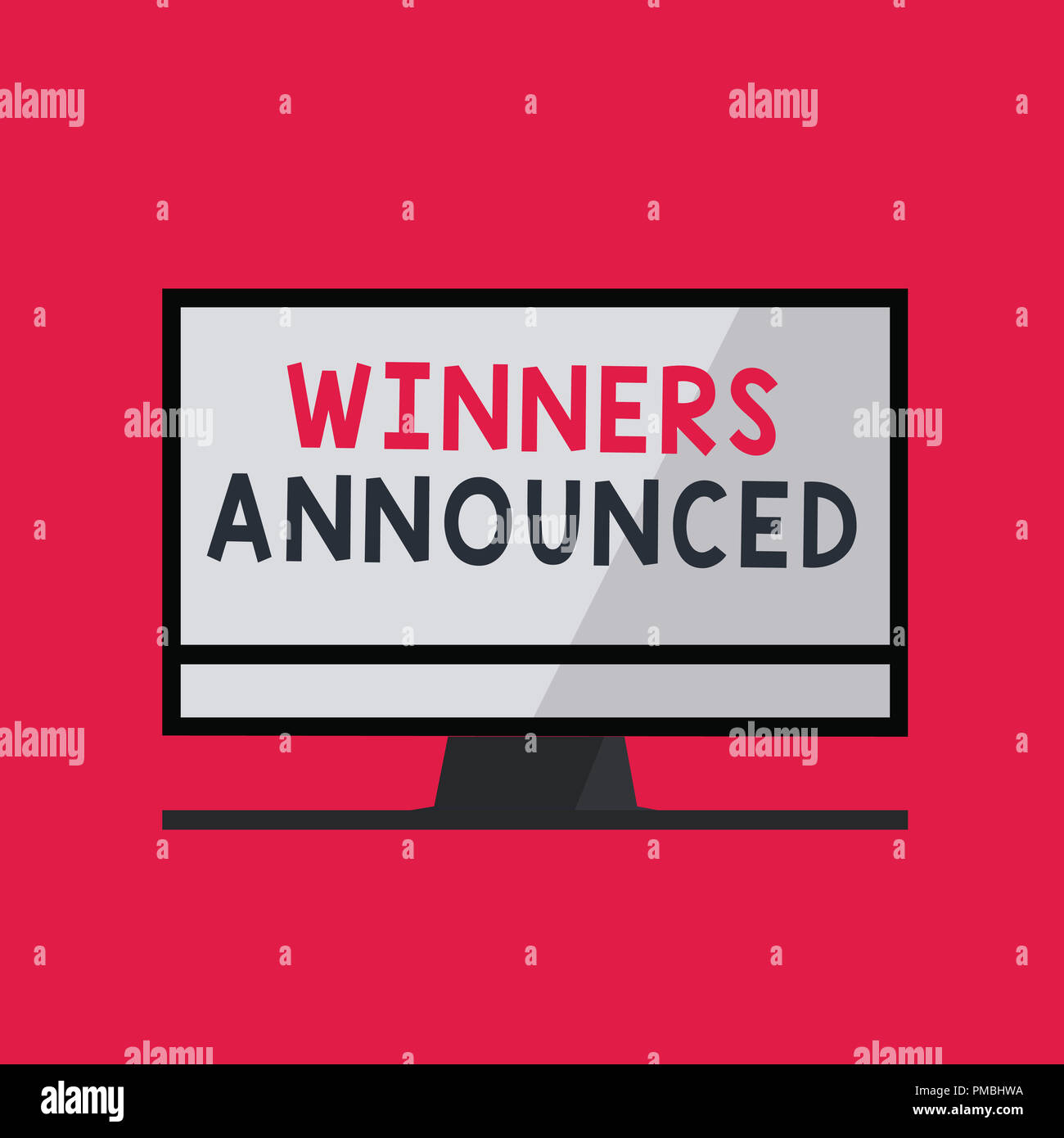 Handwriting text writing Winners Announced. Concept meaning Announcing ...