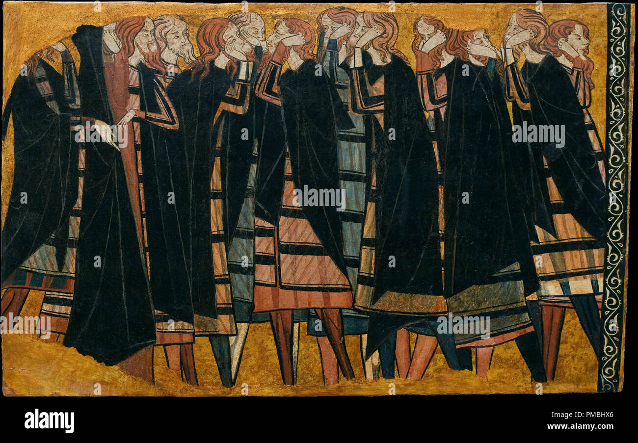 Pleurants. Date/Period: Ca. 1295. Painting. Tempera on parchment ...