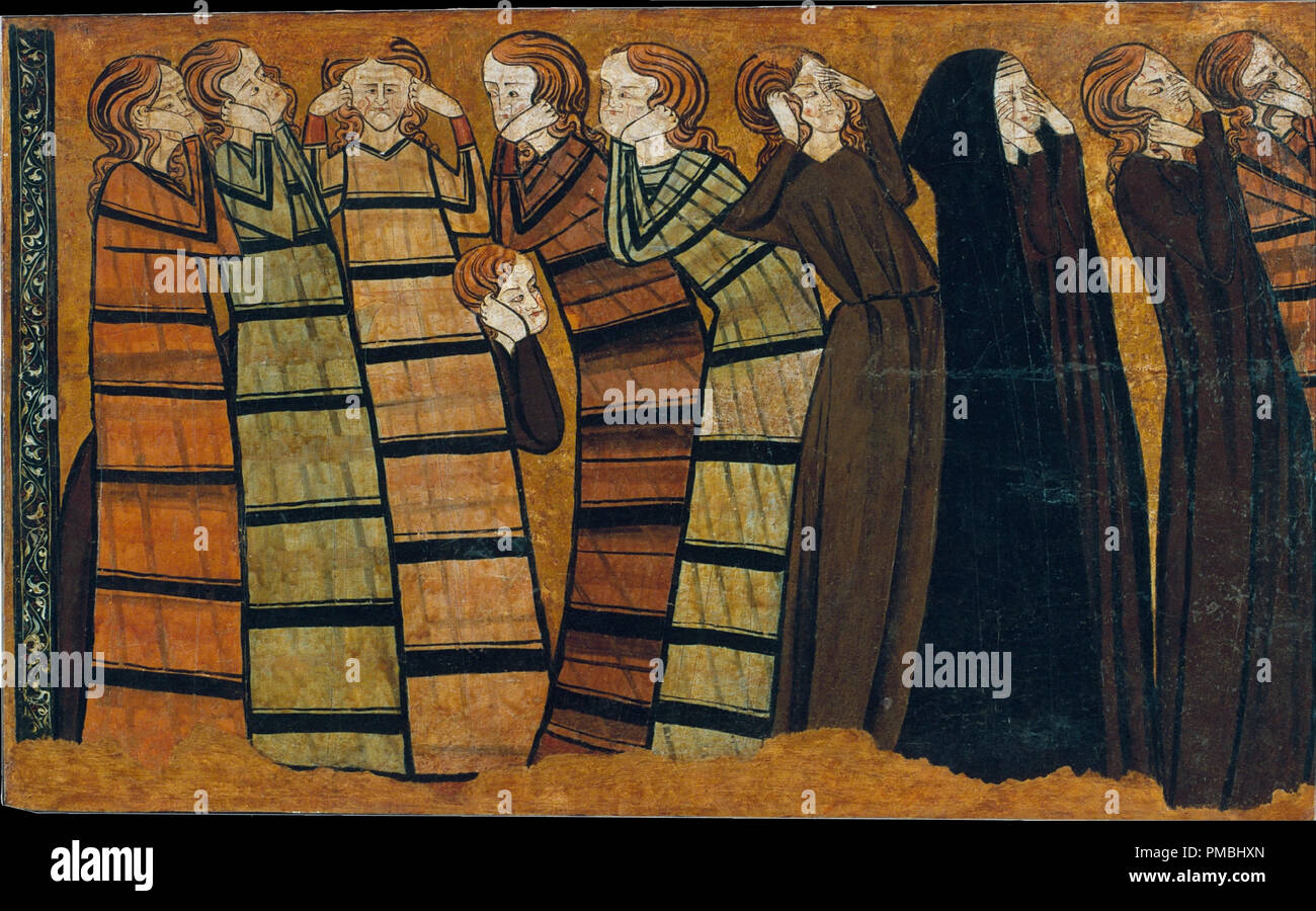 Pleurants. Date/Period: Ca. 1295. Painting. Tempera on parchment ...