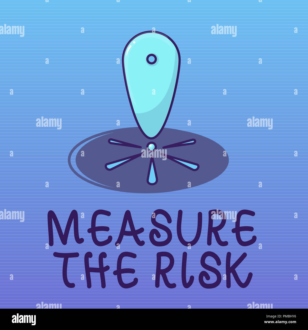 Text sign showing Measure The Risk. Conceptual photo determine degree ...