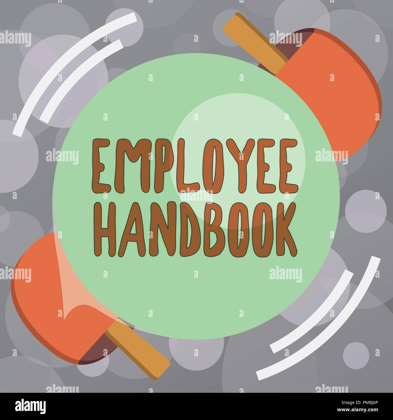 Text sign showing Employee Handbook. Conceptual photo Document that ...