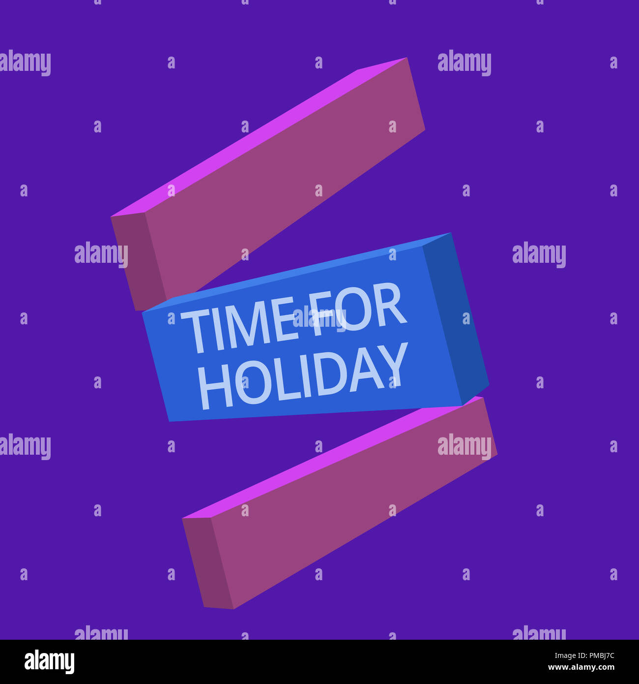 Handwriting text Time For Holiday. Concept meaning telling someone that ...