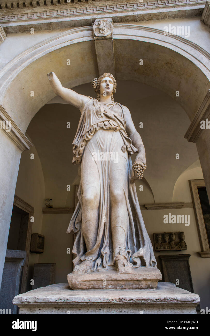 Menade statue, Roman sculpture Imperial period. Palazzo Altemps, Rome ...