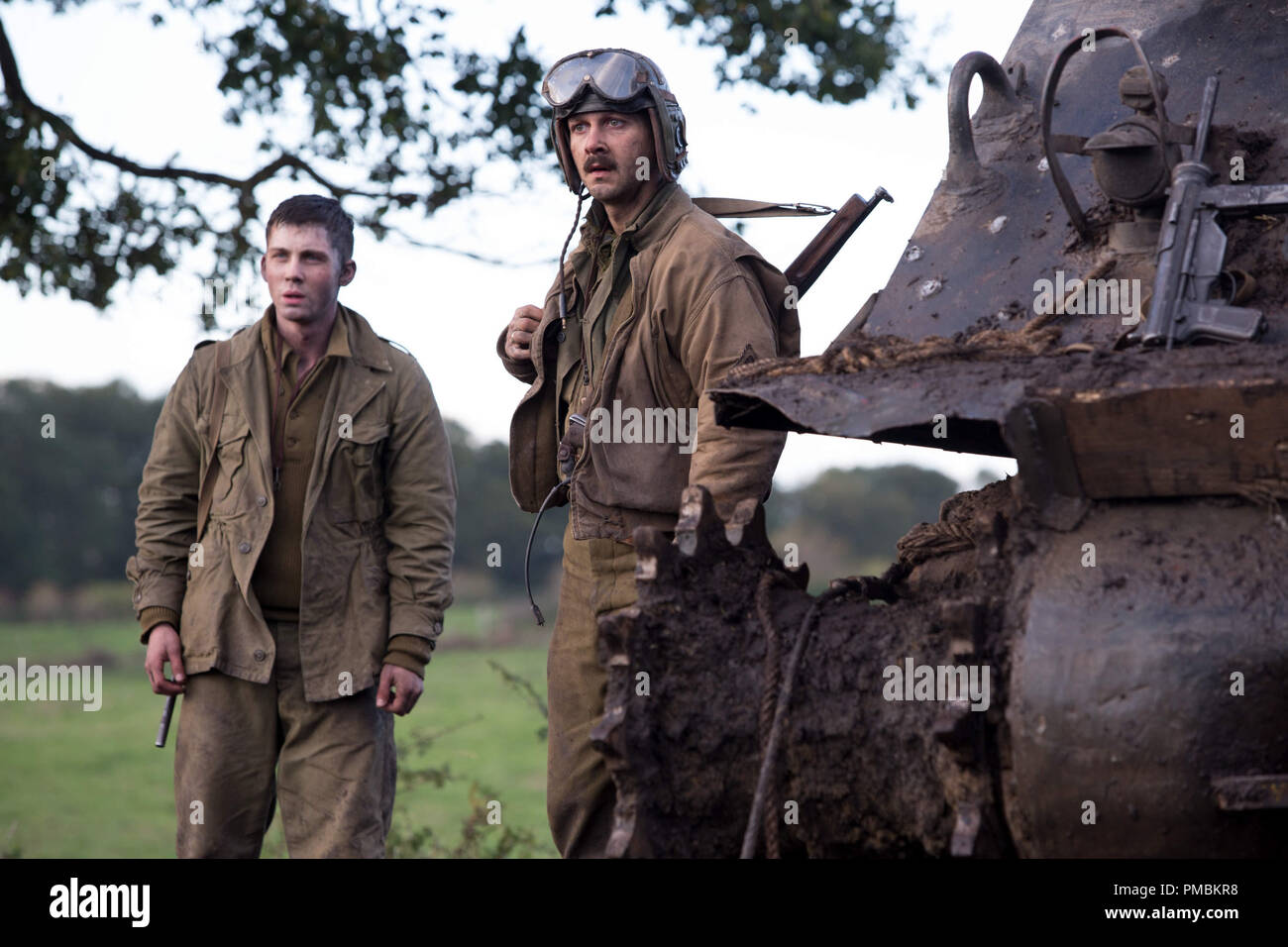 Norman (Logan Lerman) and Boyd "Bible" Swan in Columbia Pictures' FURY ...