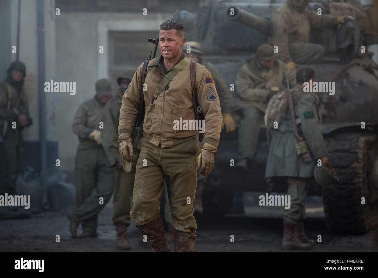 Wardaddy (Brad Pitt) in Columbia Pictures' FURY Stock Photo - Alamy