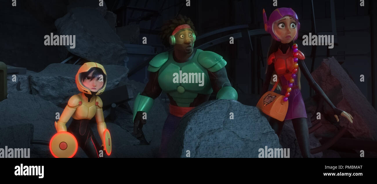 Big Hero 6 Pictured L R Gogo Tomago Wasabi Honey Lemon Stock