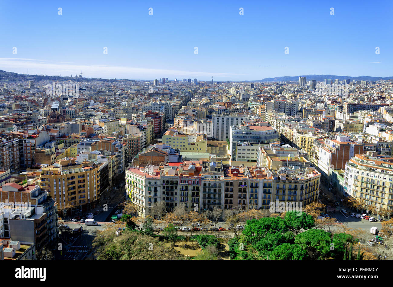 Cityscape of Barcelona, Spain Stock Photo - Alamy