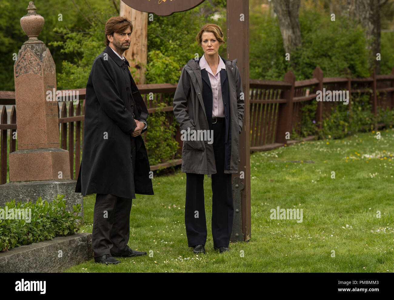 Anna Gunn, David Tennant, "Gracepoint", Season 1 Stock Photo - Alamy
