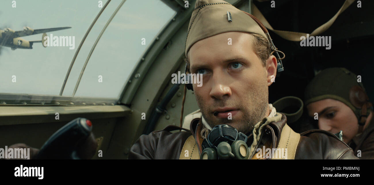 Co-pilot Hugh "Cup" Cuppernell (JAI COURTNEY) steadies his plane in ...