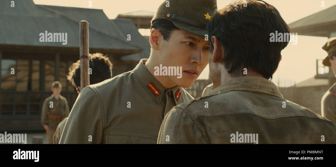 (L to R) The Bird (MIYAVI) torments Louis "Louie" Zamperini (JACK O ...