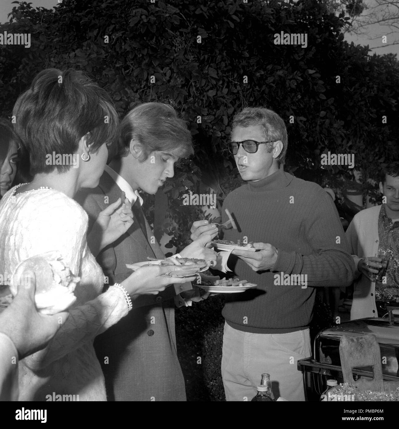 Dean Paul Martin and Steve McQueen at a party in Beverly Hills ...