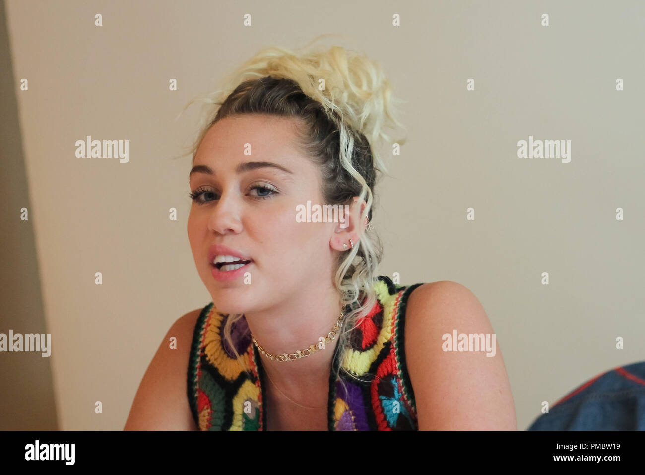 Miley Cyrus at "American Crime" TV Series Press Conference held on ...